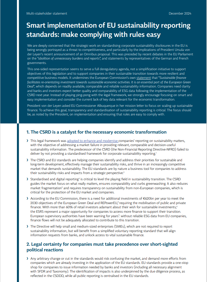 ShareAction | Smart implementation of EU sustainability reporting…